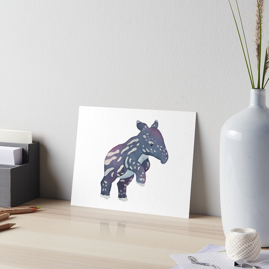 "Purple Tapir" Art Board Print for Sale by ChantelleQueArt | Redbubble
