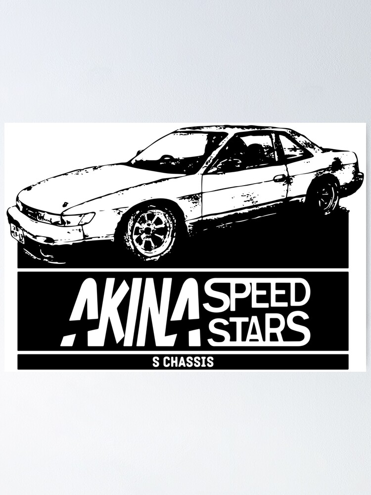 "Akina Speed Stars S13 Silvia Sketch" Poster for Sale by l13psna ...