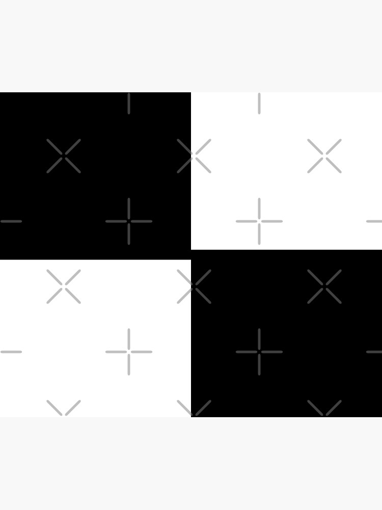 "Retro Black and White Quadrant Design" Sticker by CraftyCatz | Redbubble