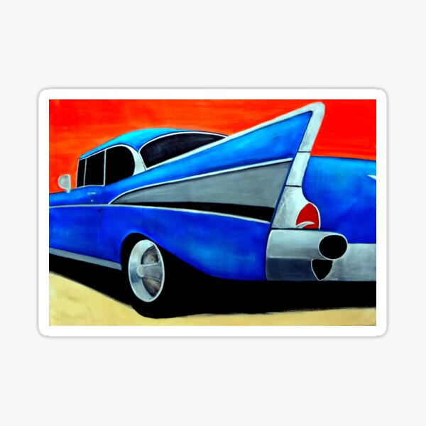 "1957 Chevy Bel Air" Sticker by katyhawk99 | Redbubble