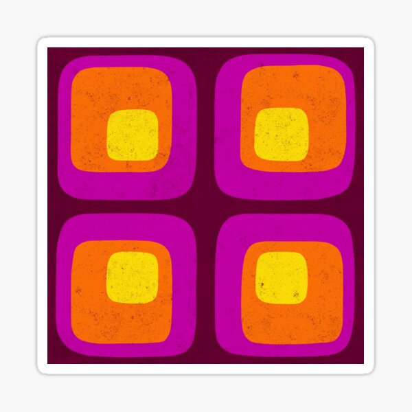 "60s Bright Mod" Sticker for Sale by wellingtonboot | Redbubble