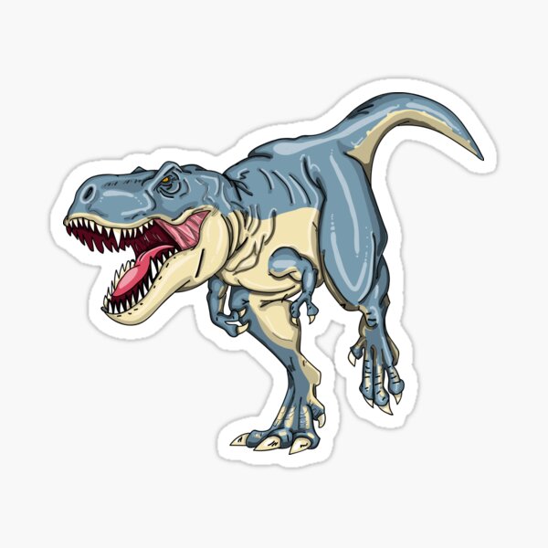 "T REX Jurassic Tyrannosaurus rex Dinosaur Running Towards You" Sticker ...