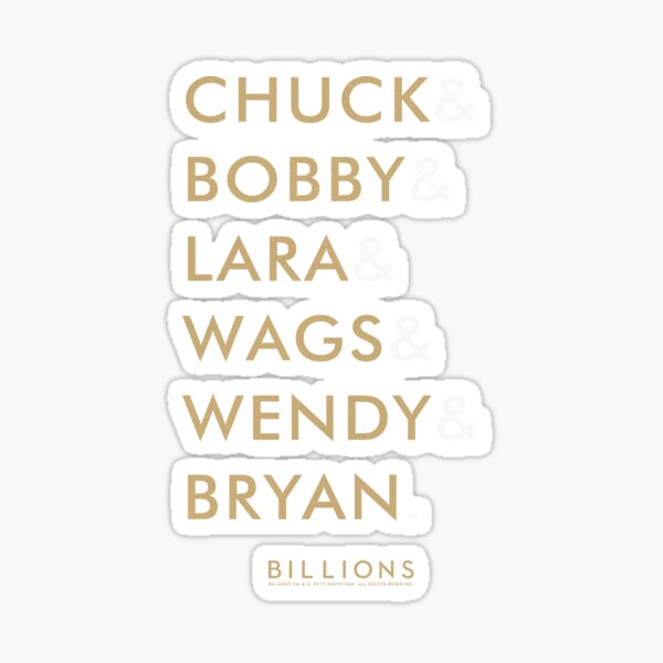 "Billions Characters" Sticker by TheTee | Redbubble