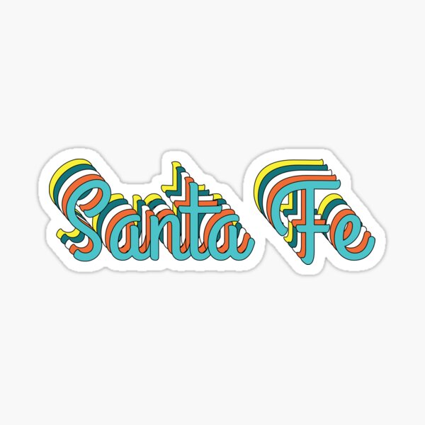 "Santa Fe Retro" Sticker for Sale by BuiceJox | Redbubble