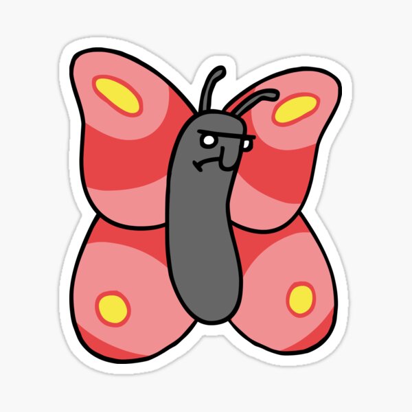 "Ugly Butterfly" Sticker for Sale by LOLNEIN | Redbubble