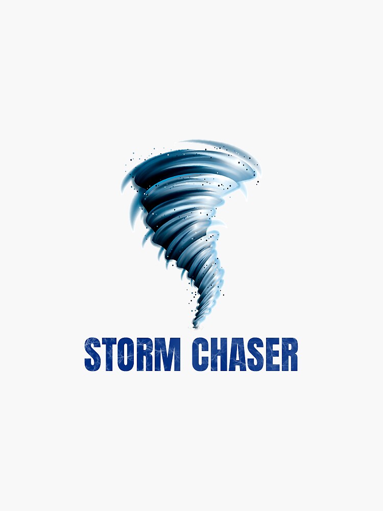 "Dark Blue Tornado - Storm Chaser" Sticker for Sale by elephantcult ...