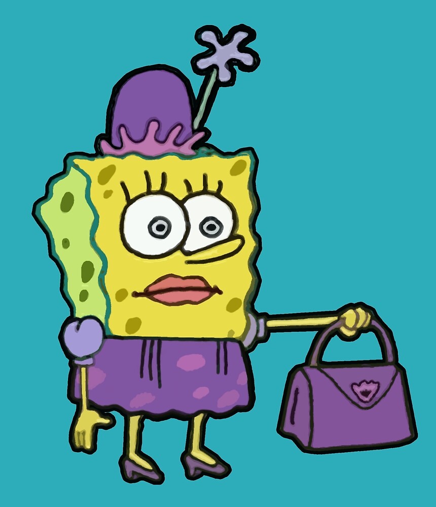 "SpongeBob Traveling the World in Drag original" by CleverJane | Redbubble