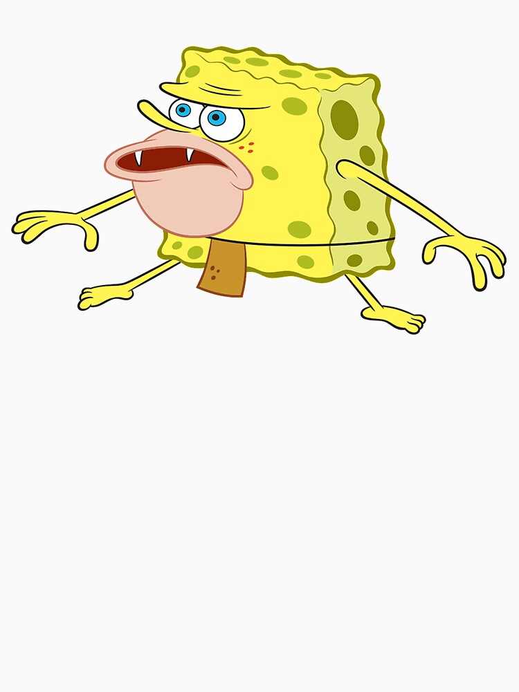 "Caveman Spongebob" T-shirt for Sale by PatchMan | Redbubble | caveman ...