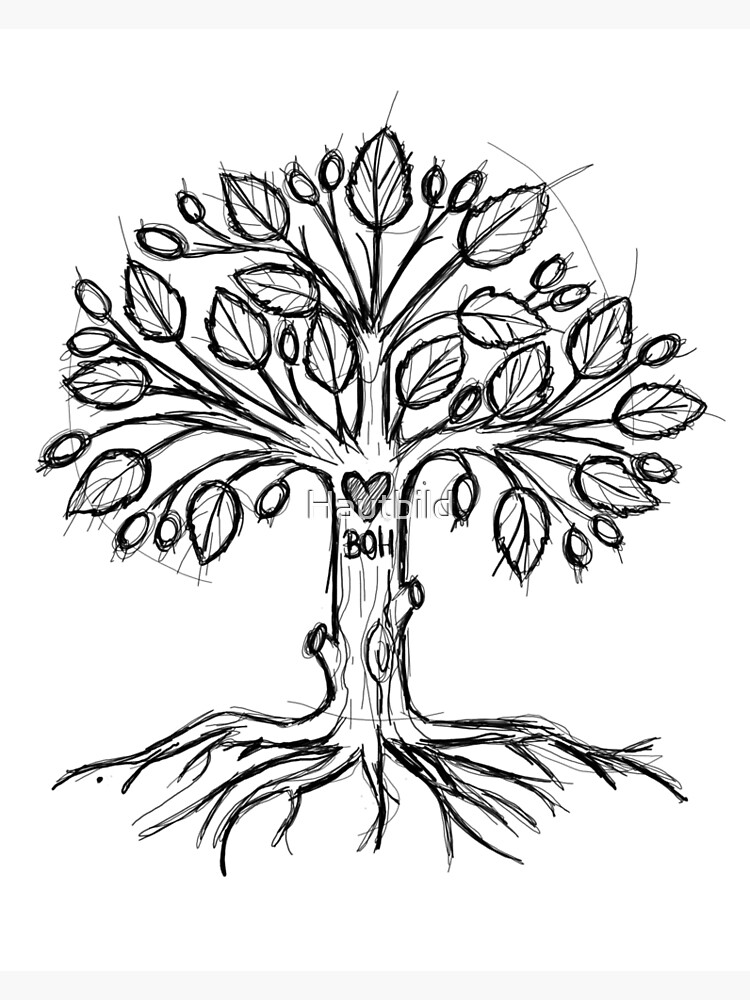 "Bocholt Bokelt BOH beech tree sketch" Poster for Sale by Hautbild ...