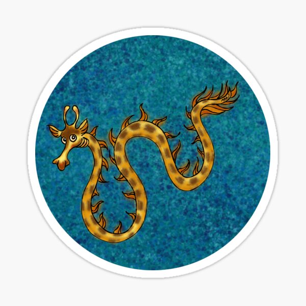 "Giraffe Sea Serpent" Sticker by katkuo | Redbubble