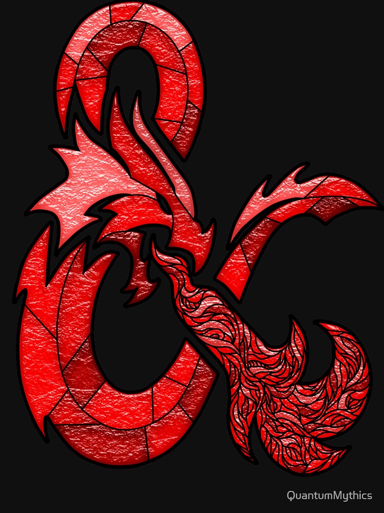 "D&D Stained Glass Logo - Original Red" T-shirt for Sale by ...