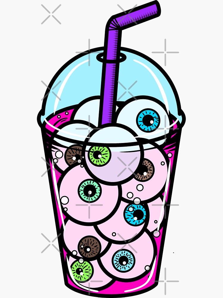 "Eye Boba Tea" Sticker for Sale by NickKoolaid | Redbubble