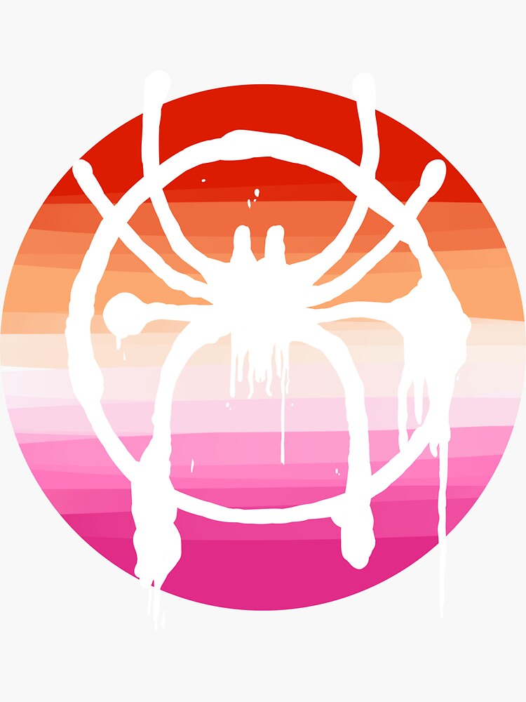 "Into the spiderverse Lesbian flag 2" Sticker by klansbites | Redbubble