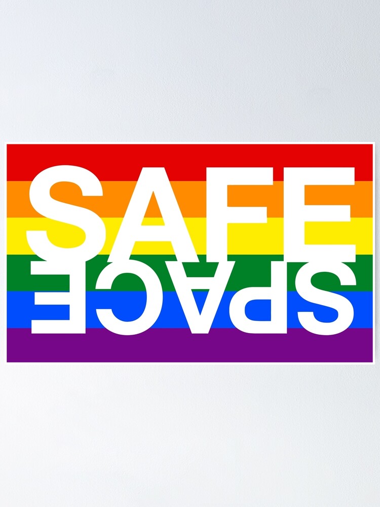 "Safe Space Rainbow" Poster for Sale by talkitoff | Redbubble