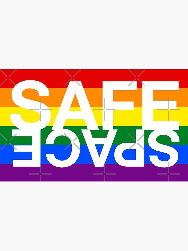 "Safe Space Rainbow" Sticker for Sale by talkitoff | Redbubble