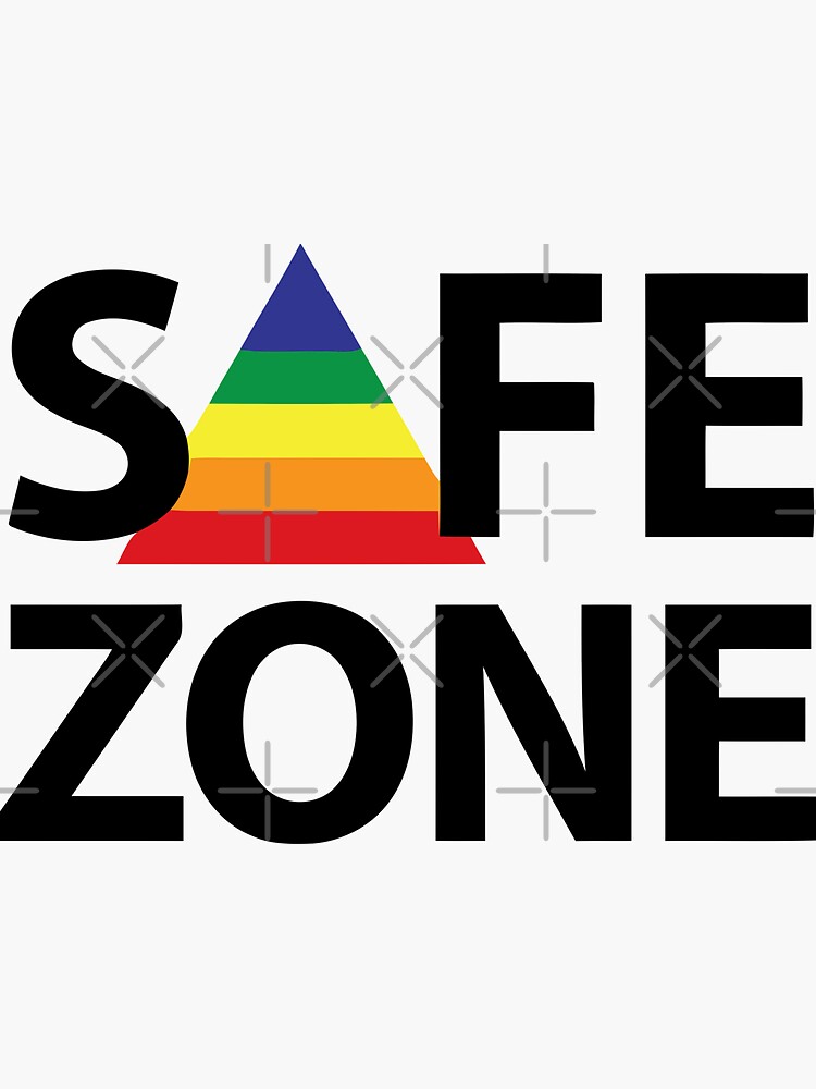 "Safe Zone" Sticker for Sale by talkitoff | Redbubble