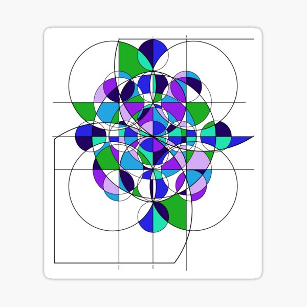 "Circles From Green to Purple by MRT" Sticker for Sale by ...