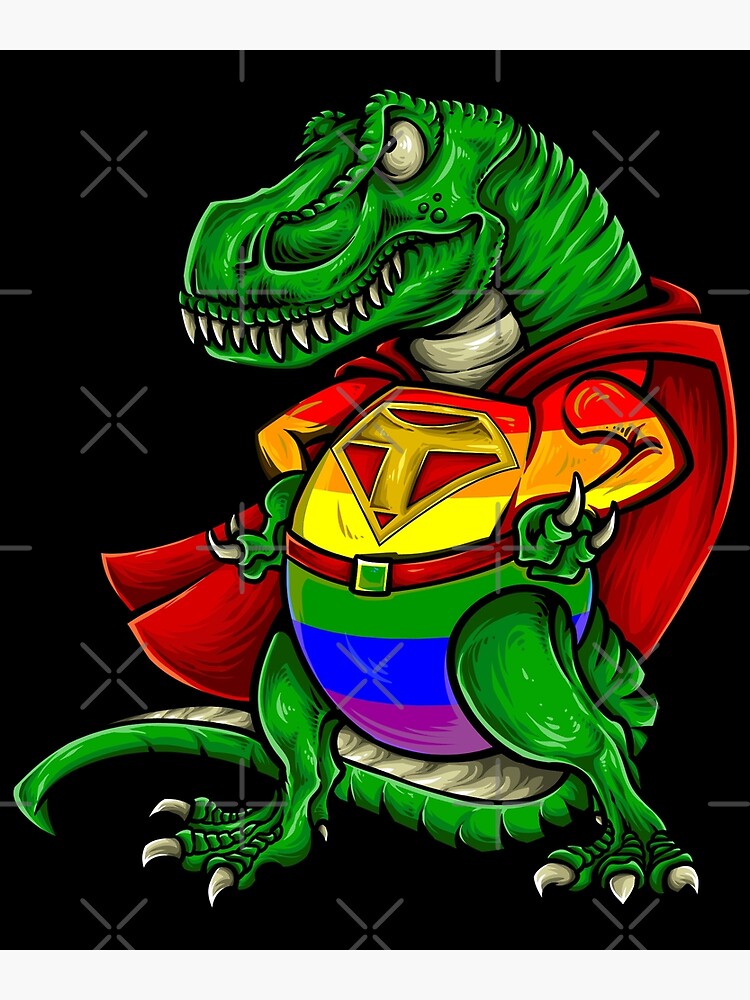 Póster «4 de julio: Dinosaurio patriótico LGBT Orgullo gay Bandera del ...