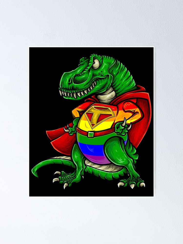 Póster «4 de julio: Dinosaurio patriótico LGBT Orgullo gay Bandera del ...