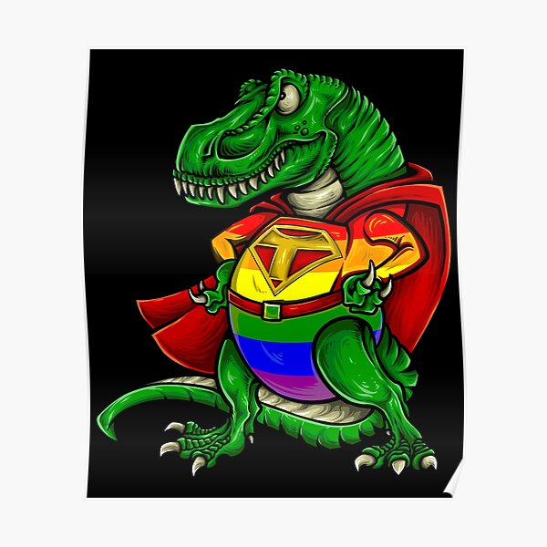 Póster «4 de julio: Dinosaurio patriótico LGBT Orgullo gay Bandera del ...