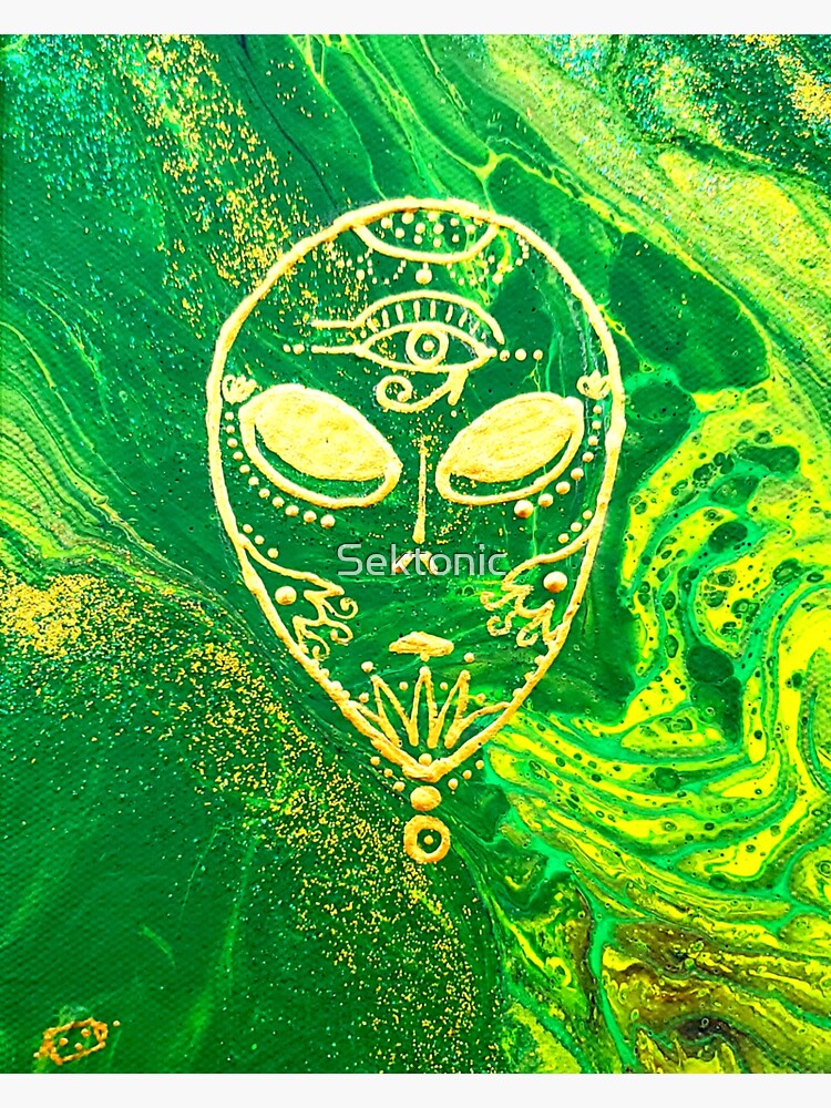 "Alien goo pour art" Sticker by Sektonic | Redbubble