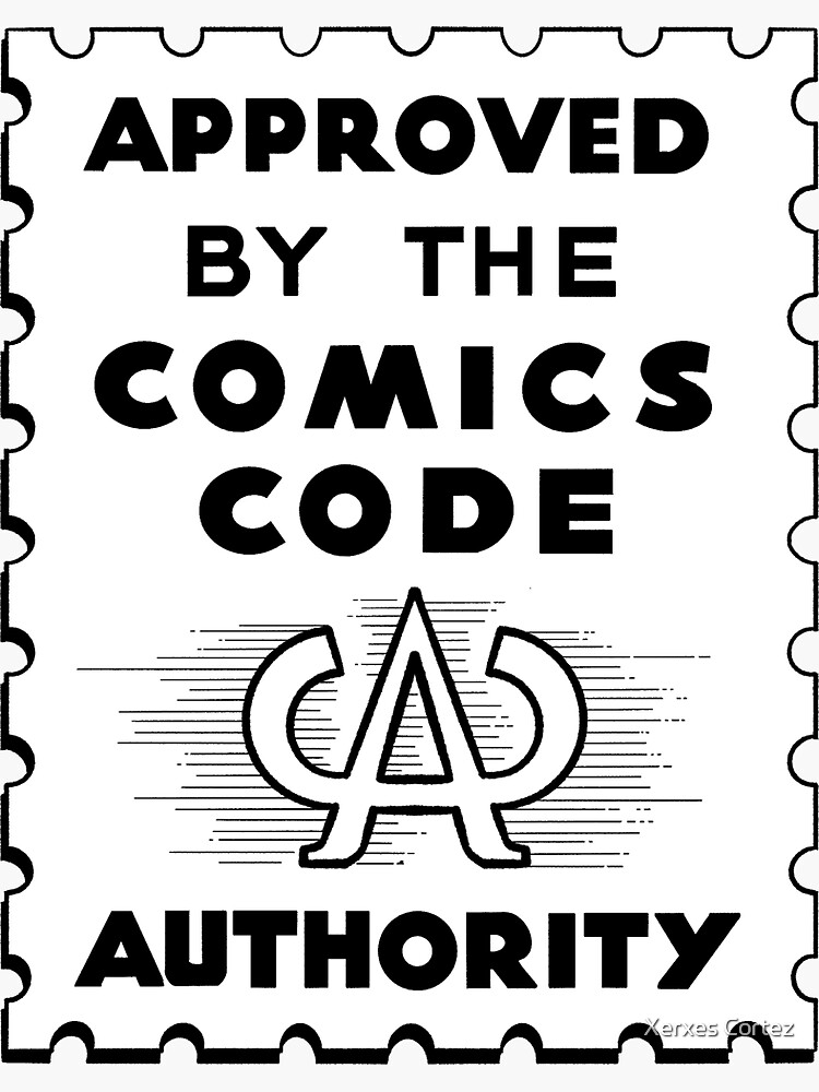 "Approved by the Comics Code Authority" Sticker for Sale by ...
