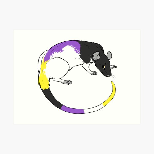 Nonbinary Pride Rat Art Prints | Redbubble