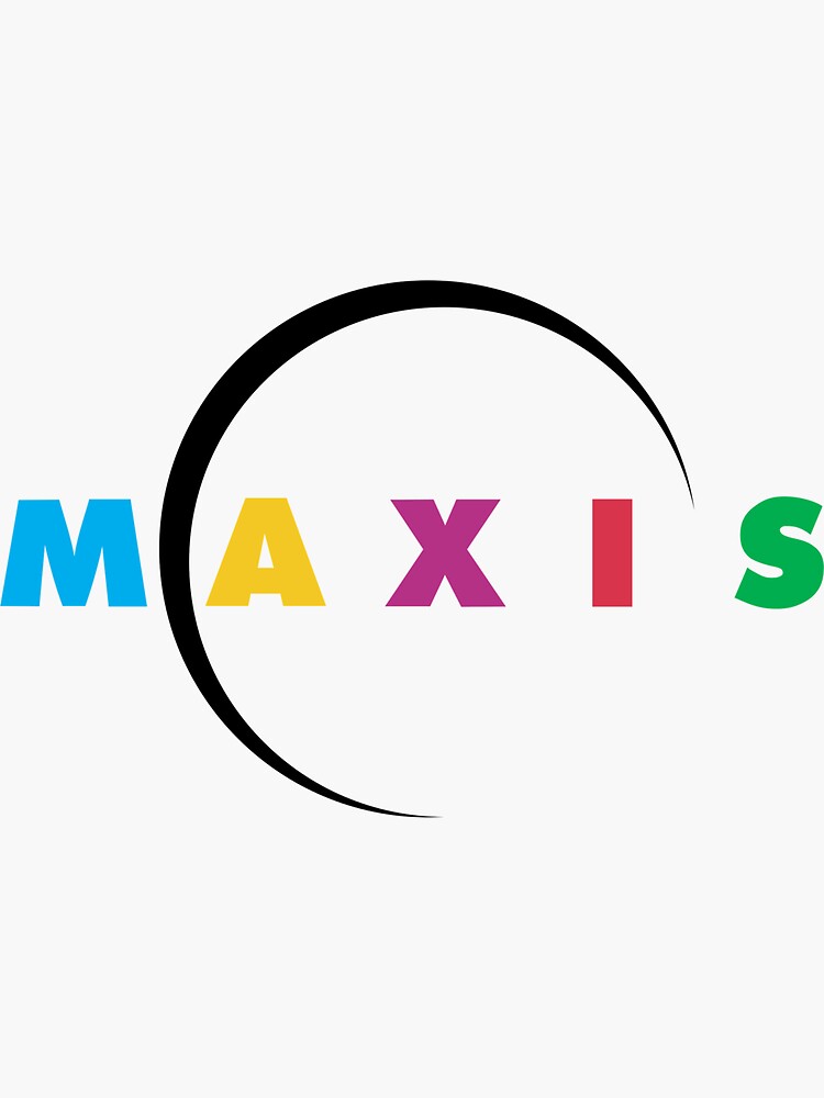 "maxis logo" Sticker for Sale by stelladown | Redbubble