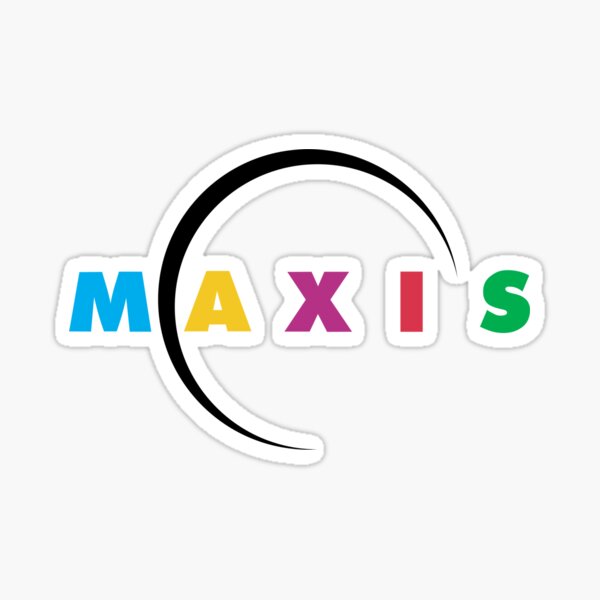 "maxis logo" Sticker for Sale by stelladown | Redbubble