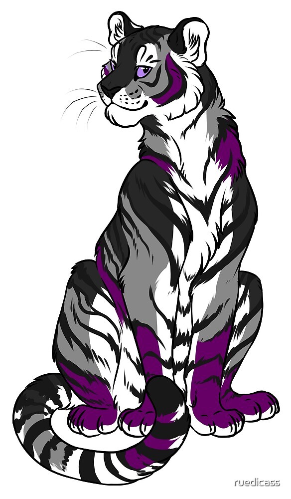 "Asexual Pride Tiger" by ruedicass | Redbubble