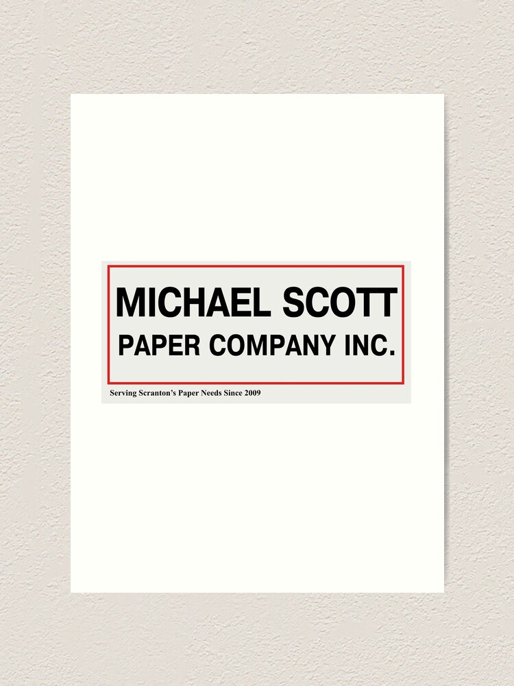 "Michael Scott Paper Company Logo" Art Print by Primotees | Redbubble