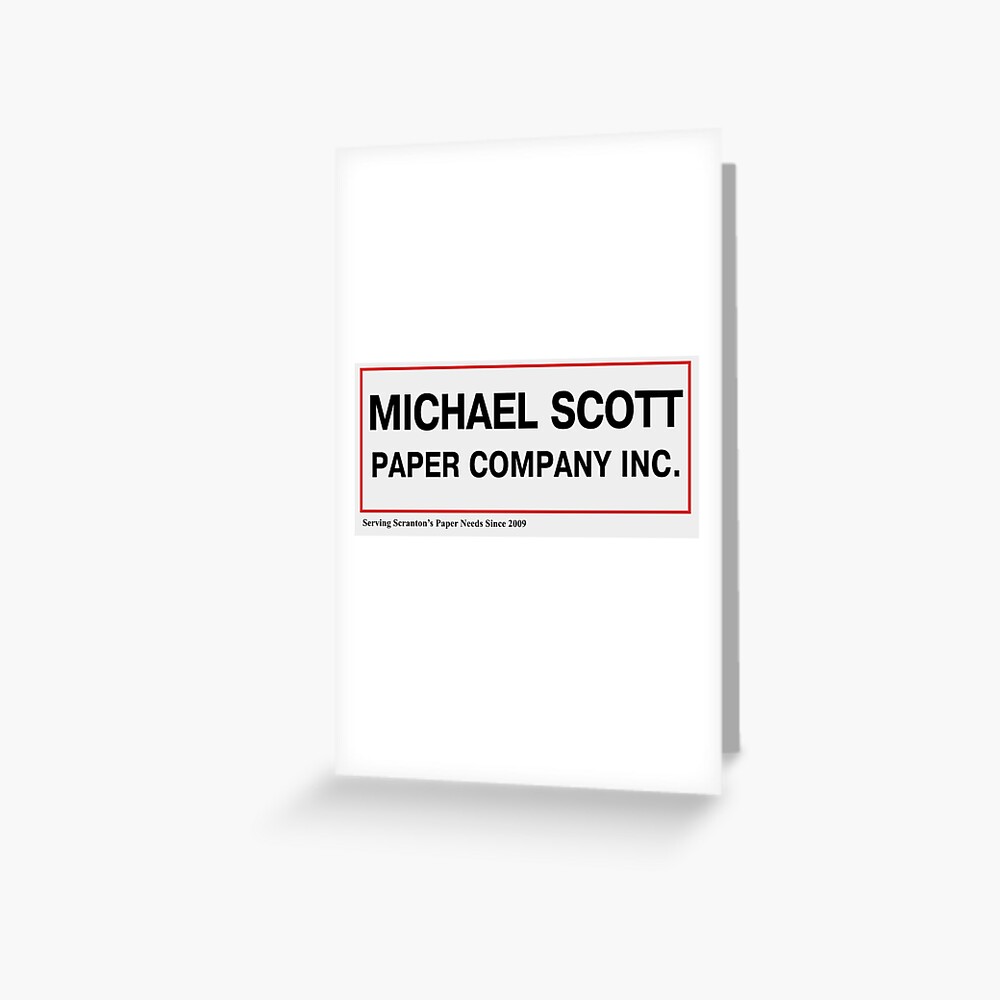 "Michael Scott Paper Company Logo" Greeting Card for Sale by Primotees ...