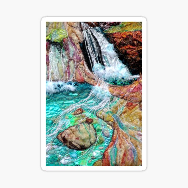 "Magical Waterfall." Sticker for Sale by NisaKiley | Redbubble