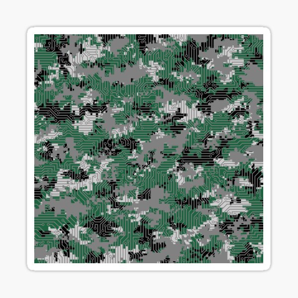 "Computer Circuit Camo URBAN GAMER" Sticker for Sale by GrandeDuc ...