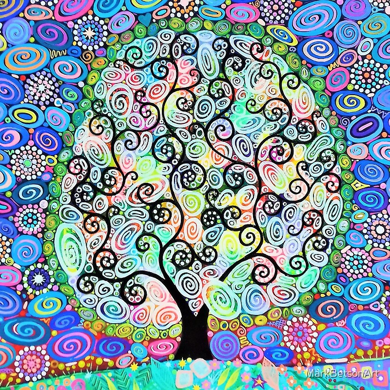 "Psychedelic Tree of Life" by MarkBetsonArt | Redbubble