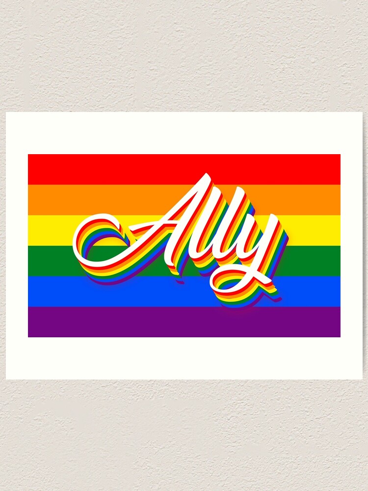 "LGBTQ+ Ally Sticker" Art Print for Sale by XaviiKinz | Redbubble