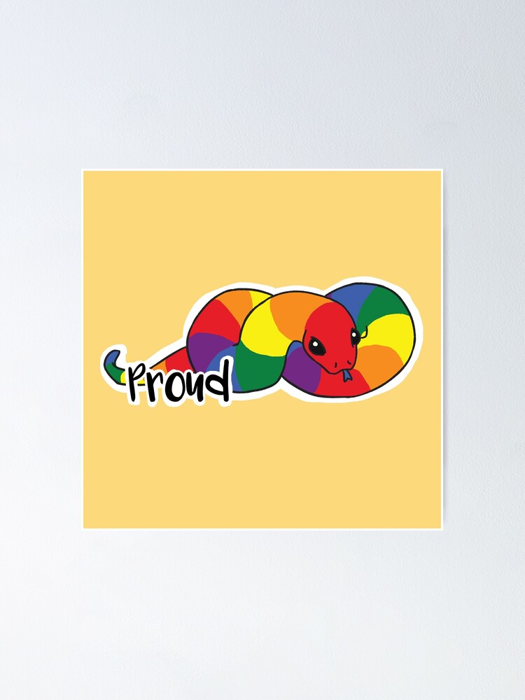 "Gay LGBT Pride Snake" Poster by CrazyTools | Redbubble