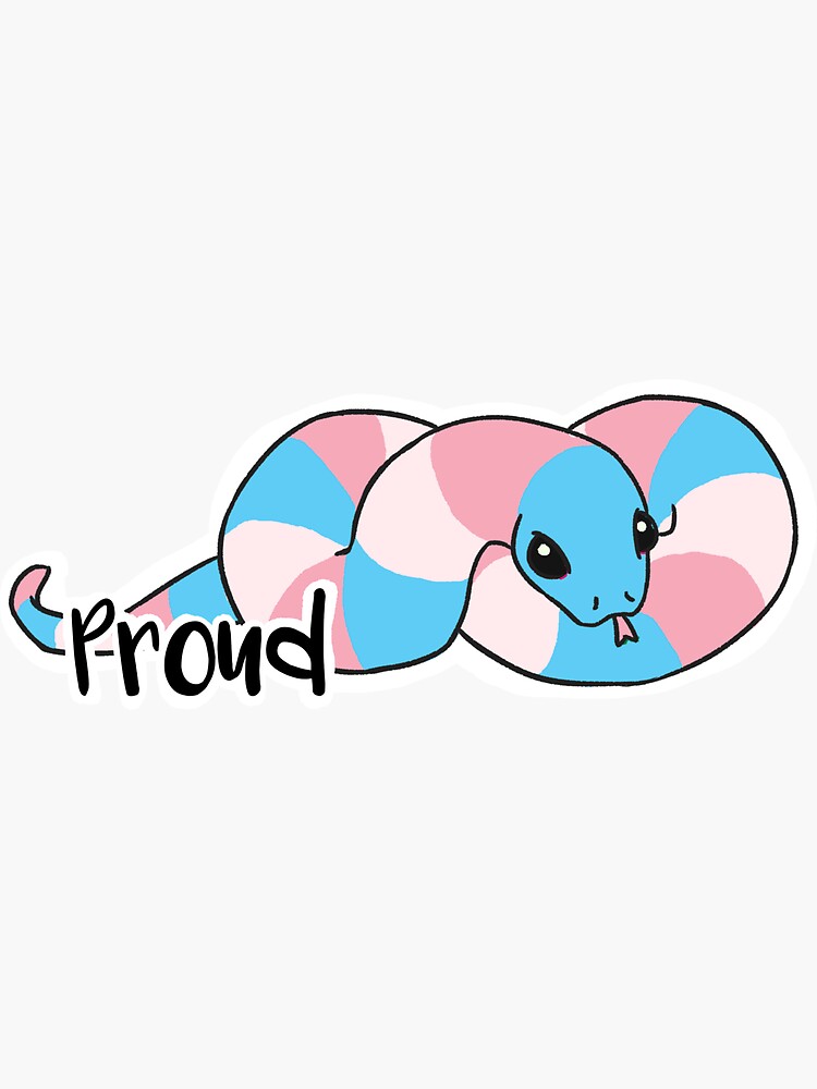 "Transgender LGBT Pride Snake" Sticker for Sale by CrazyTools | Redbubble