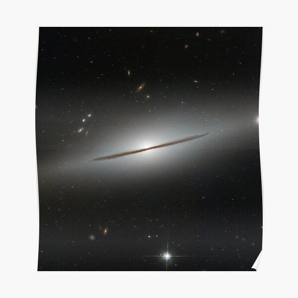 "Disc Galaxy Captured By The Hubble Space Telescope" Poster for Sale by ...