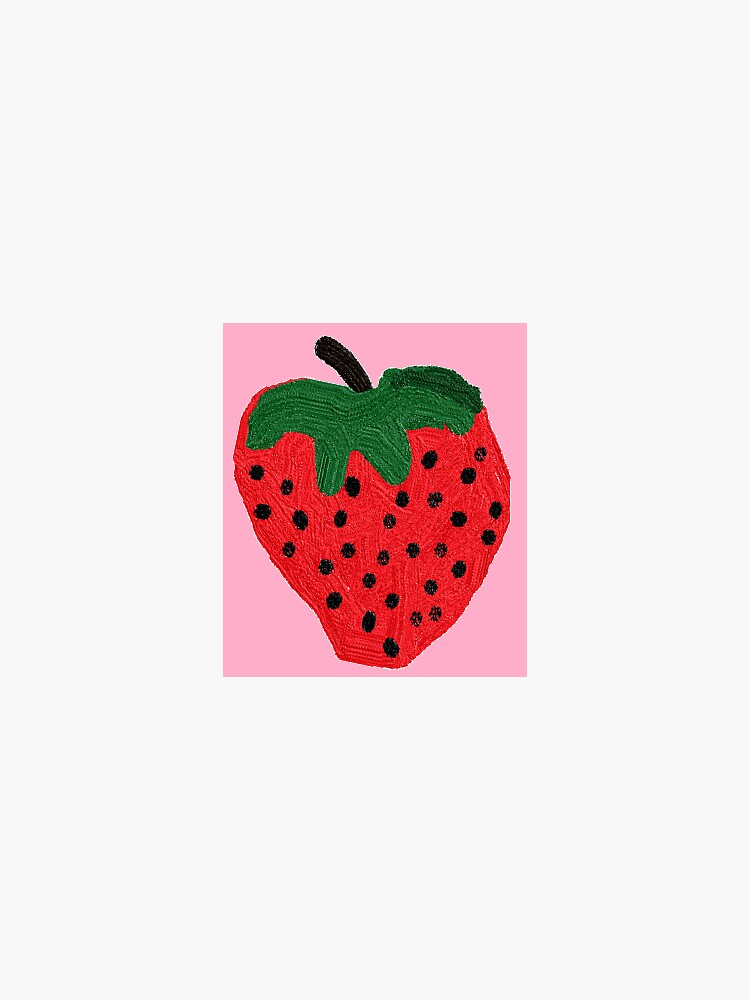 "Pink Strawberry" Sticker for Sale by zephramhillis | Redbubble