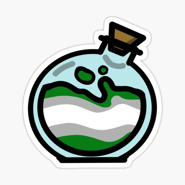 "Grey Aro Pride Potion" Sticker for Sale by renniequeer | Redbubble
