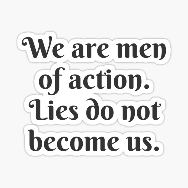 "Men of Action" Sticker by cobie123270 | Redbubble