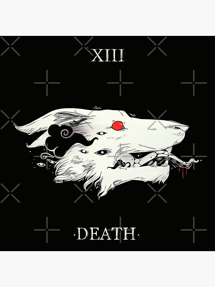 "Death Tarot Card Wolf Art" Poster for Sale by cellsdividing | Redbubble