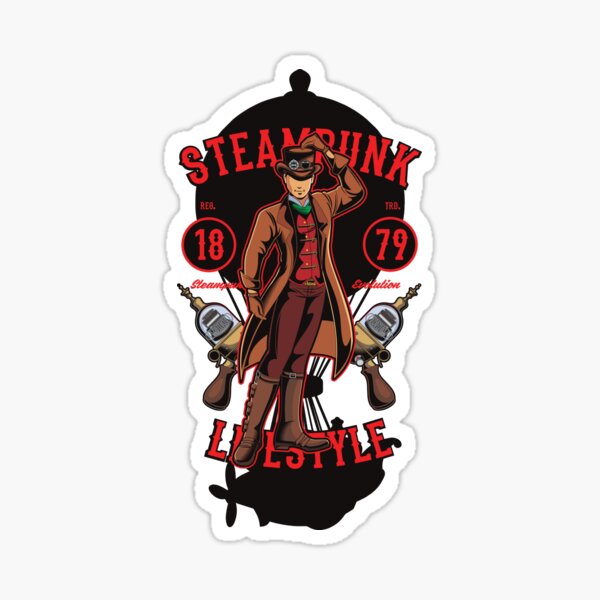 "Steampunk gentleman" Sticker for Sale by hypnotzd | Redbubble