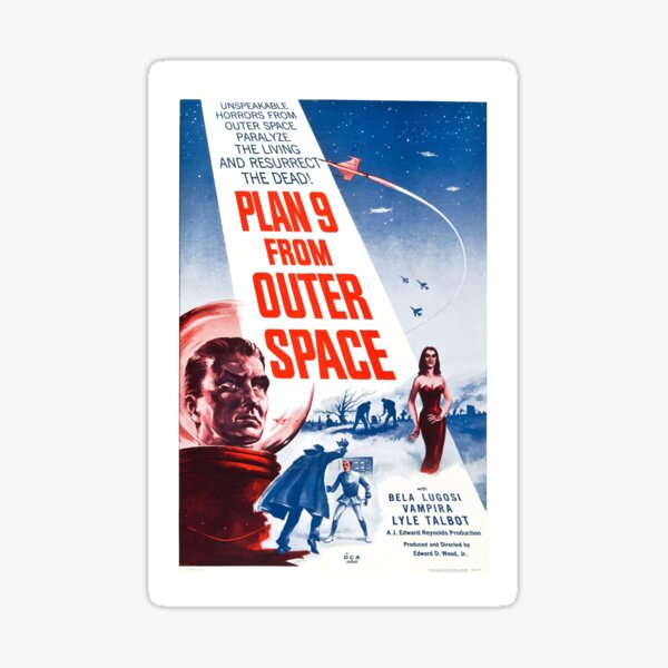 "Movie Poster "Planet 9 from Outer Space"" Sticker by 105error | Redbubble