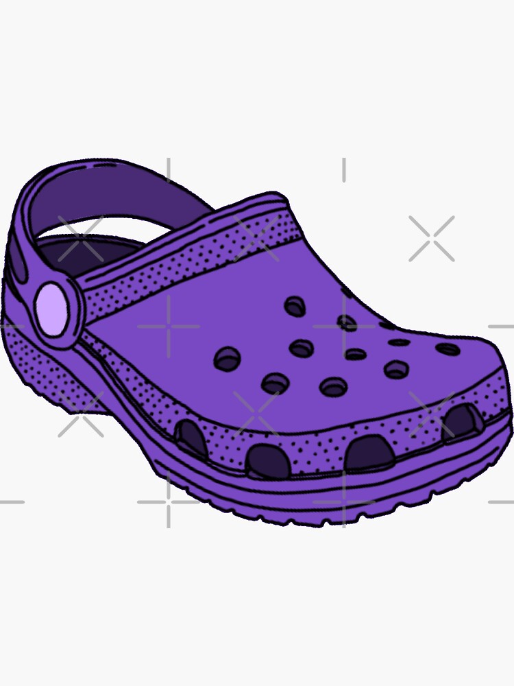 "Purple Crocs" Sticker by ssam | Redbubble