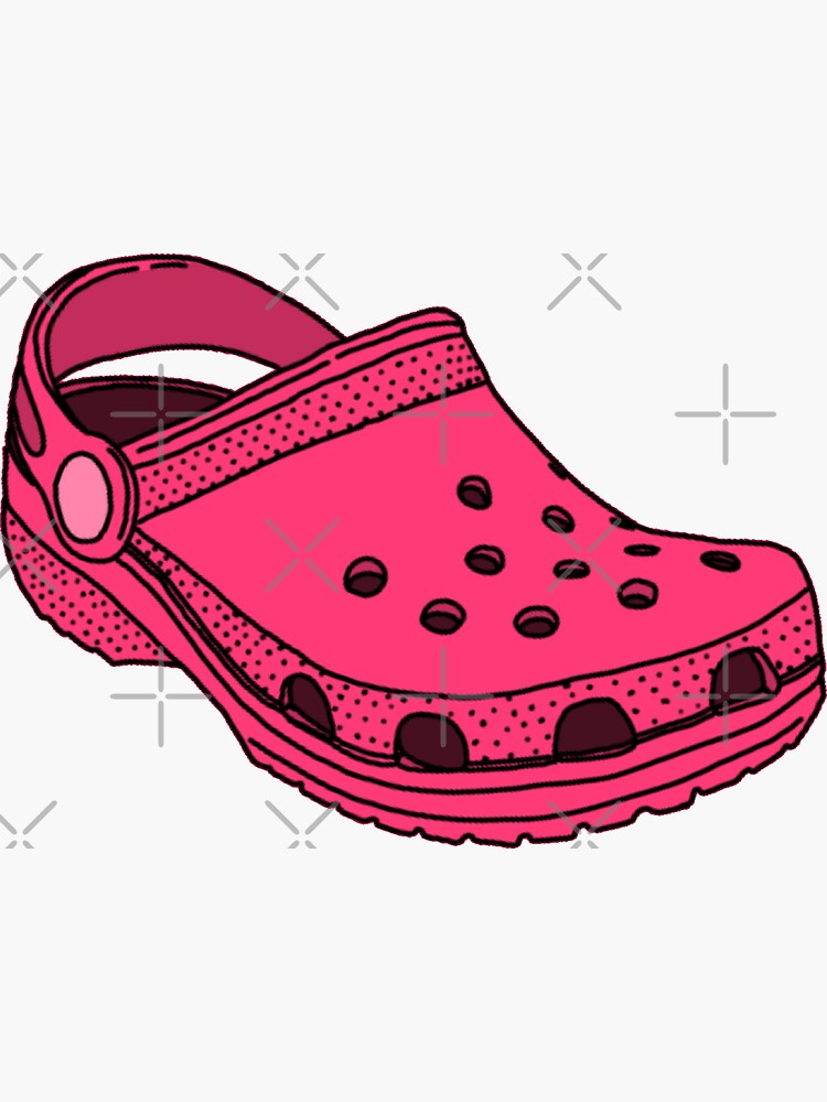 "Hot Pink Croc" Sticker for Sale by ssam | Redbubble