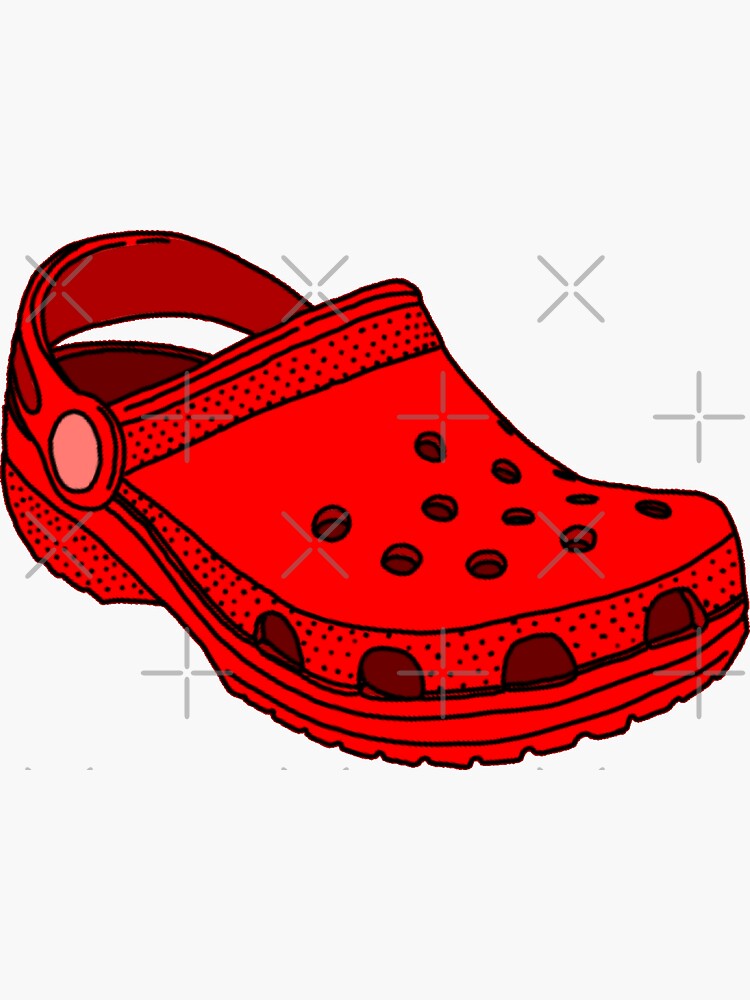 "Red Croc" Sticker for Sale by ssam | Redbubble