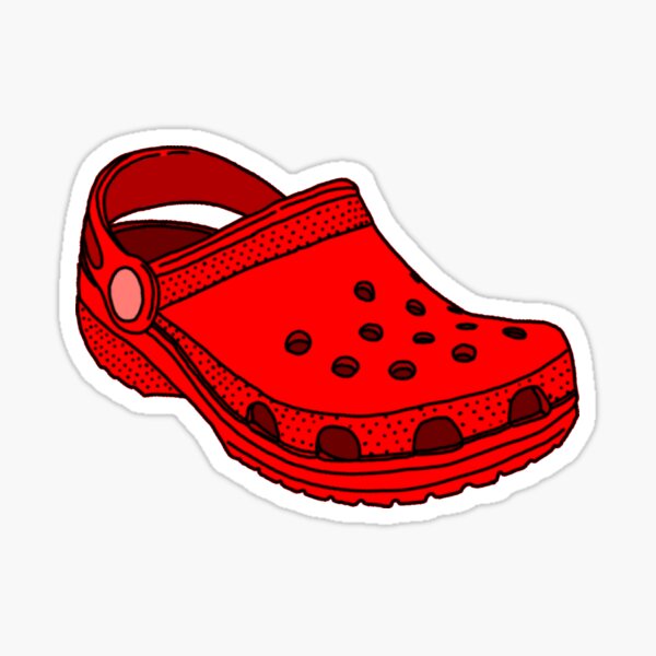 "Red Croc" Sticker for Sale by ssam | Redbubble