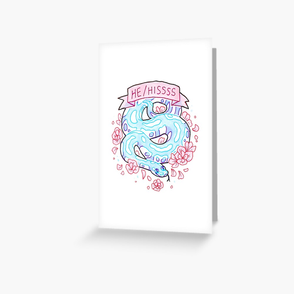 "He/Hiss Snake" Sticker for Sale by will-snekspeare | Redbubble
